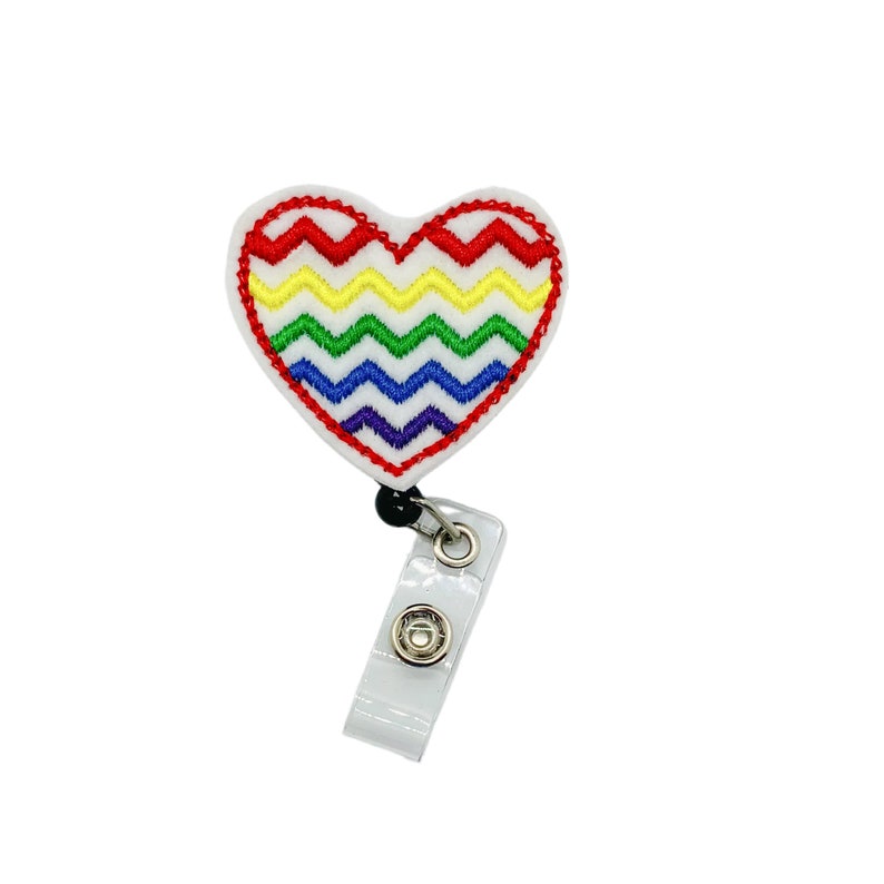 Heart Badge Reel Rainbow Badge Reel Heart Nurse Badge Reel - Etsy