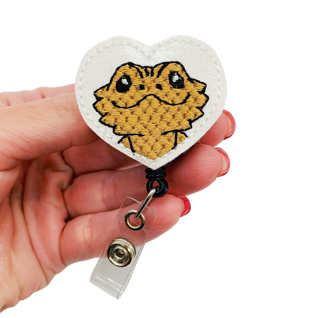 Bearded Dragon Badge Reel, Lizard Badge Reel, Reptile Badge Reel ...