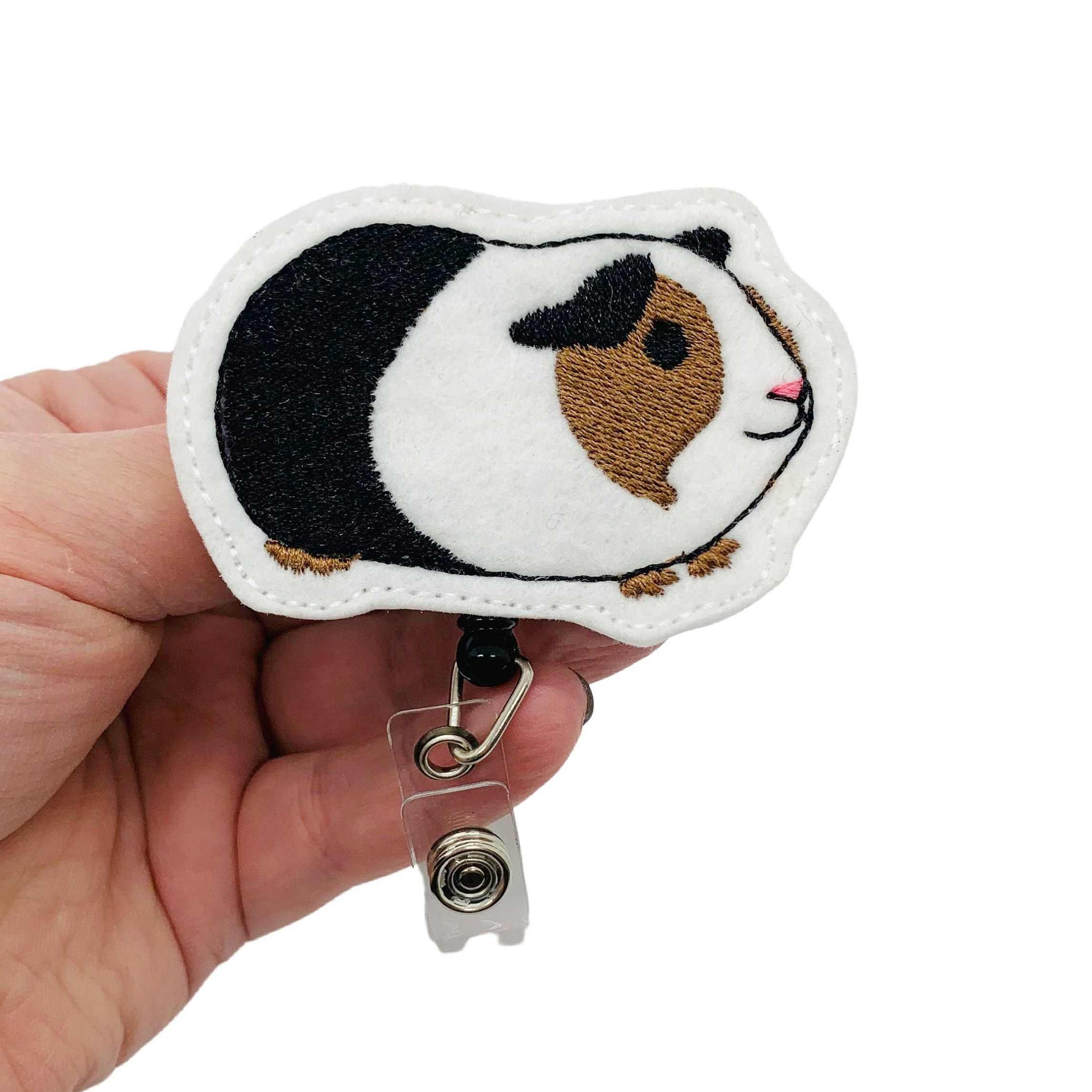 Guinea Pig Badge Reel Retractable Name Tag Holder for Work ID | Etsy