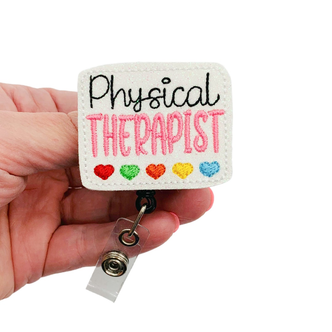 Physical Therapist Badge Reel, PT Badge Reel, Physical Therapy Gifts ...