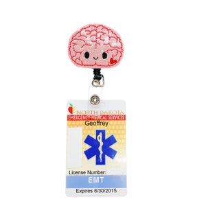 Glitter Brain Badge Reel Retractable Work Name Tag ID Holder - Etsy