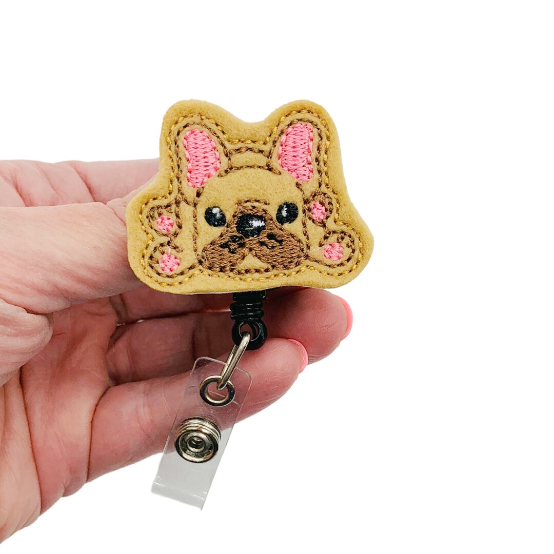 French Bulldog Badge Reel, Dod Breed Badge Reel, Animal Badge Reel, Dog ...