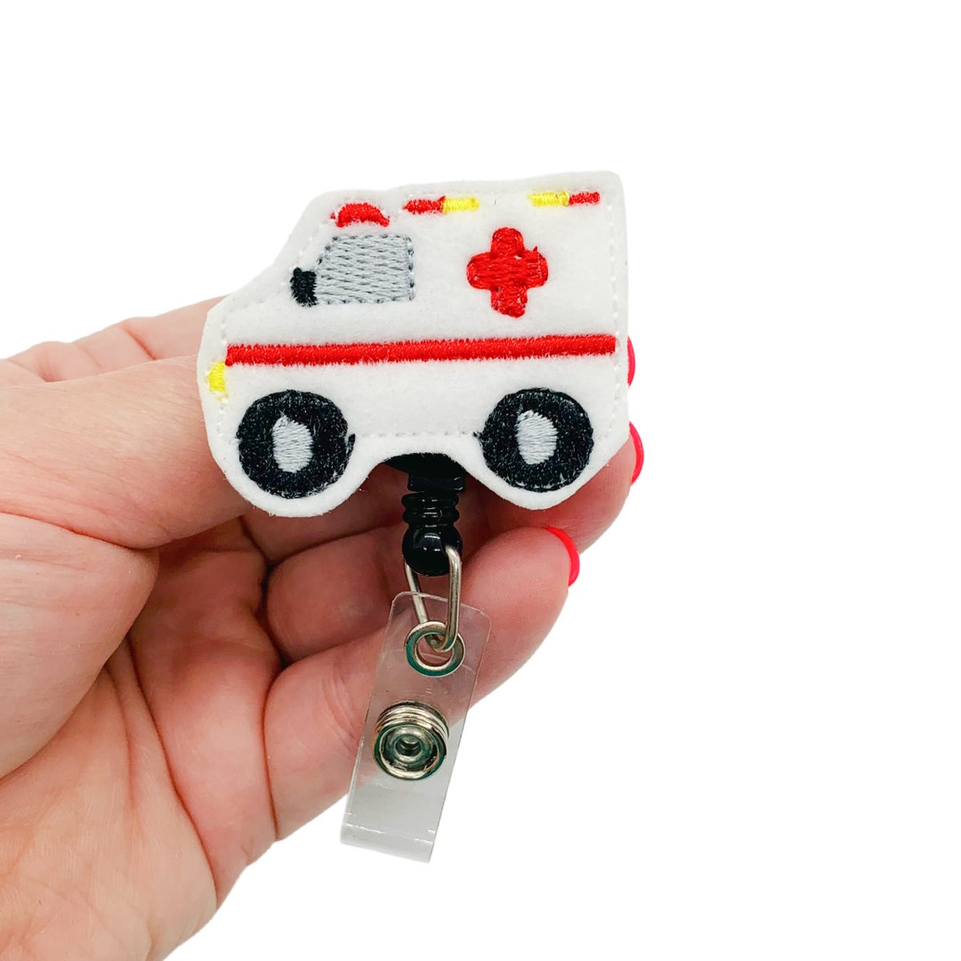Ambulance Badge Reel, EMT Badge Reel, EMT Gifts, EMS Gifts, Emt Gift ...