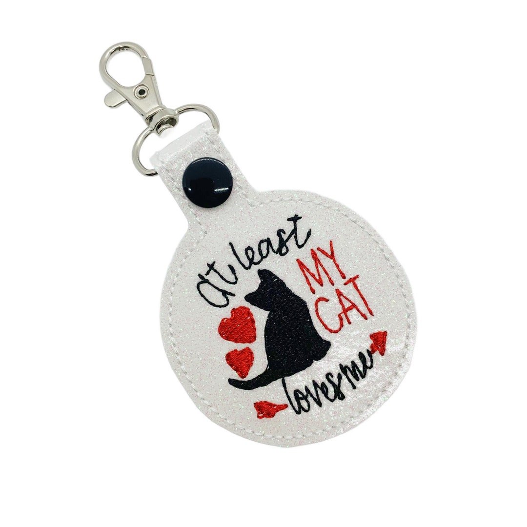 Funny Cat Keychain, Valentine's Day Keychain, Kitten Keychain, Animal ...