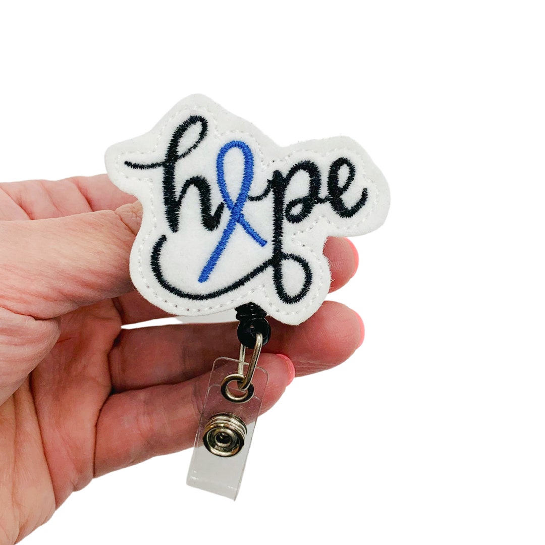 Colon Cancer Awareness Badge Reel, Awareness Ribbon Badge Reel ...