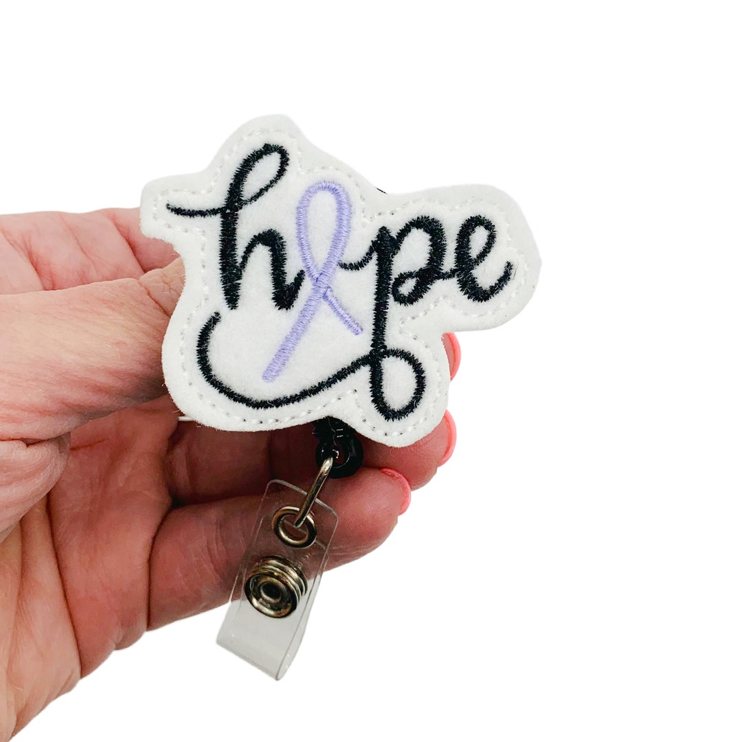 Cancer Awareness Badge Reel, Awareness Ribbon Badge Reel, Hope Badge ...