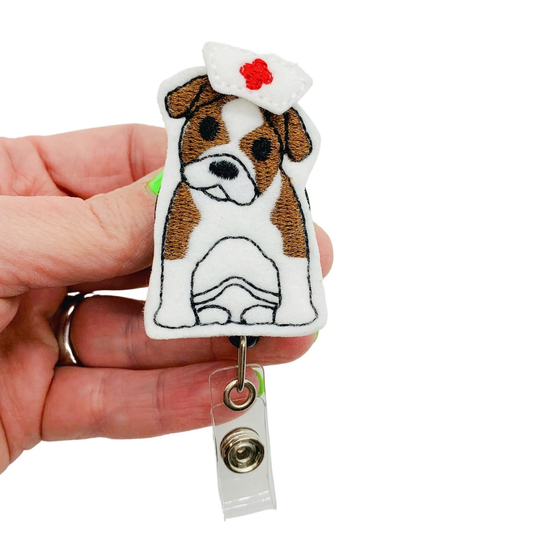 American Bulldog Badge Reel, Animal Badge Reel, Bulldog Gifts, Dog ...