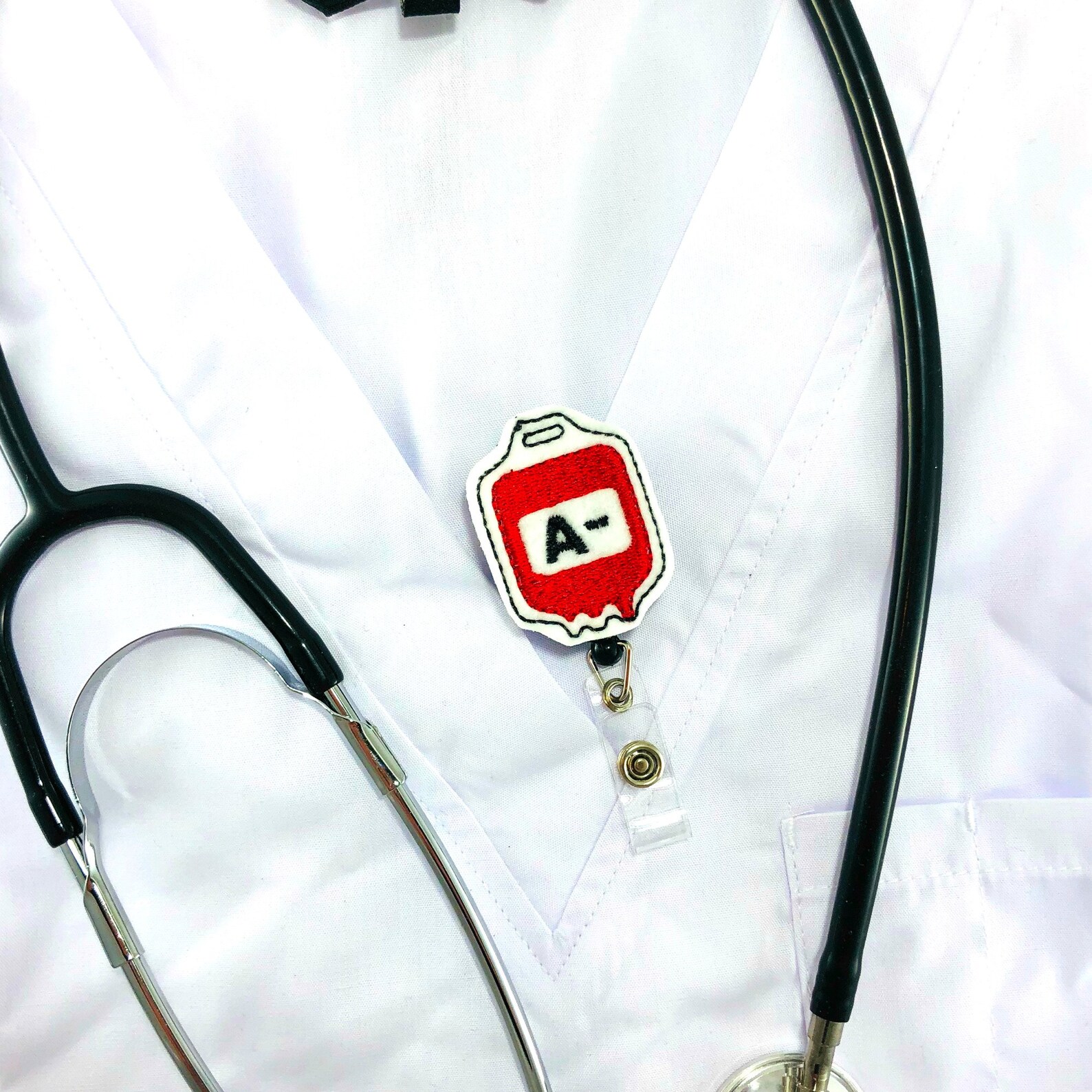 Blood Badge Clip Nurse Badge Holder Doctor Badge Reel | Etsy