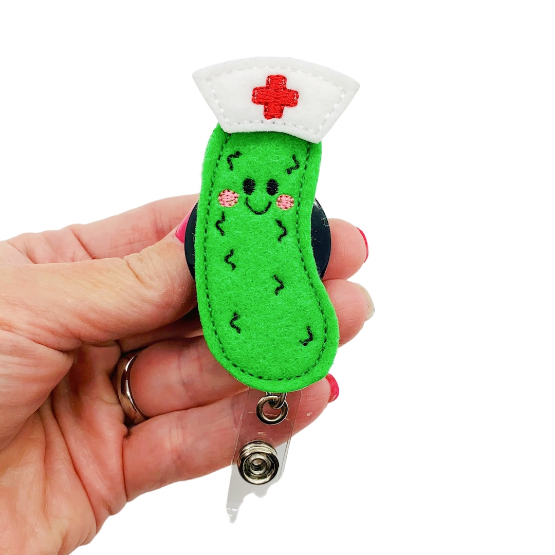Pickle Badge Reel, Pediatric Nurse Badge Reel, RN Badge Reel, Pickle ...