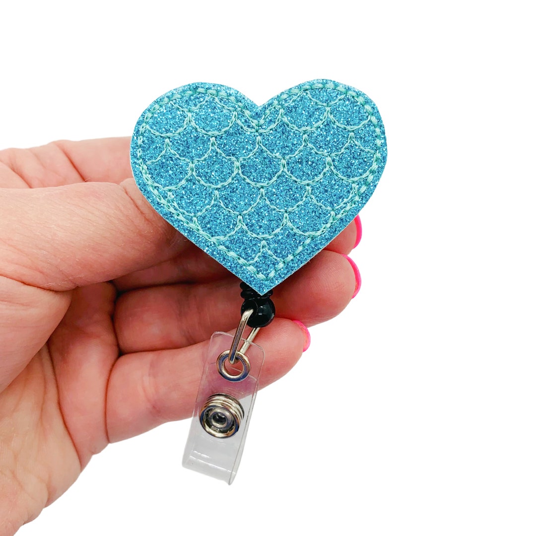 Mermaid Badge Reel, Mermaid Badge Holder, Mermaid Badge Clip, Mermaid ...