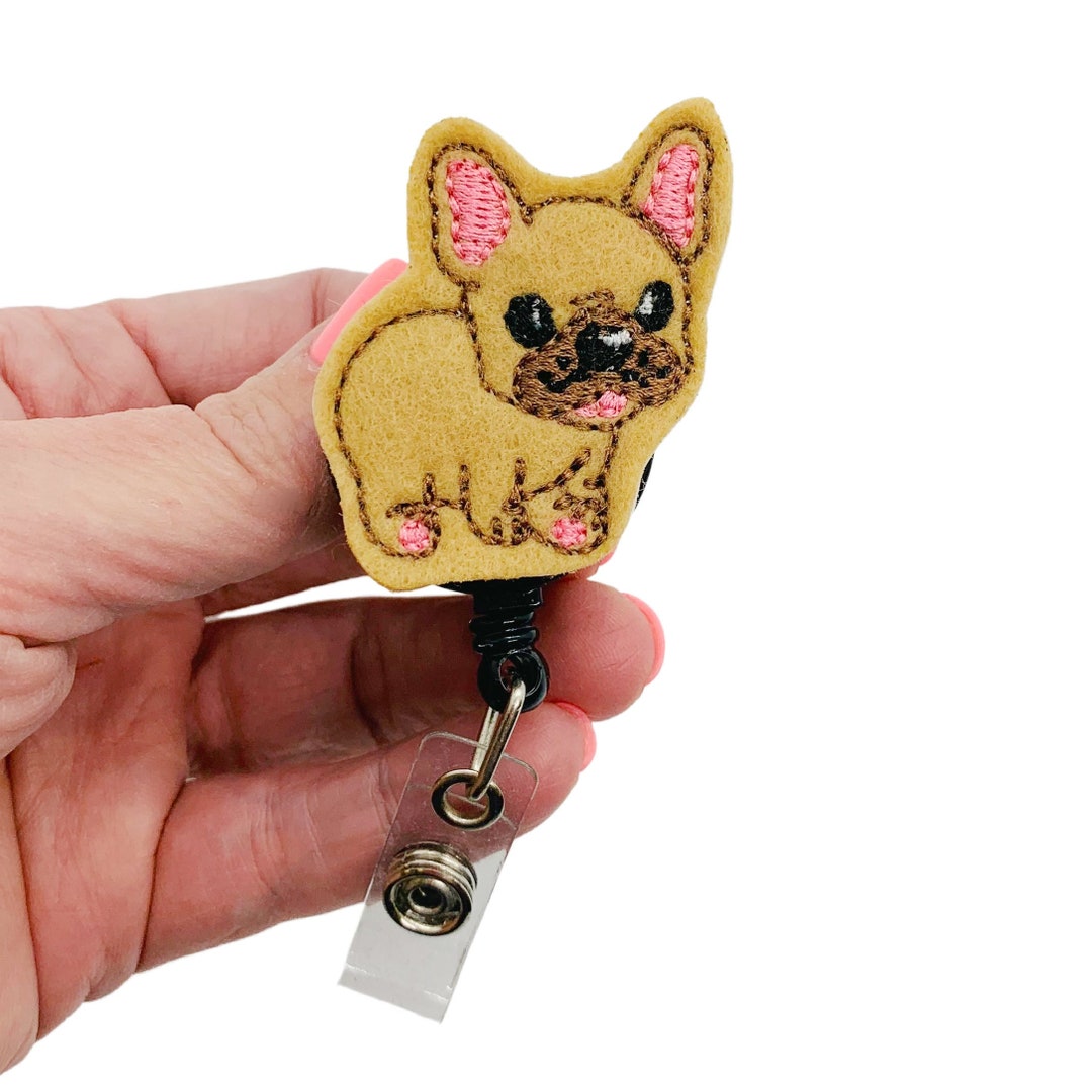 French Bulldog Badge Reel, Dod Breed Badge Reel, Animal Badge Reel, Dog ...
