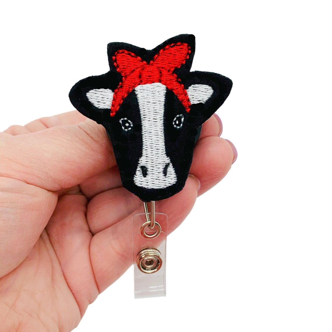 Cow Badge Reel Cow Badge Holder Cow ID Badge Cow Lanyard | Etsy