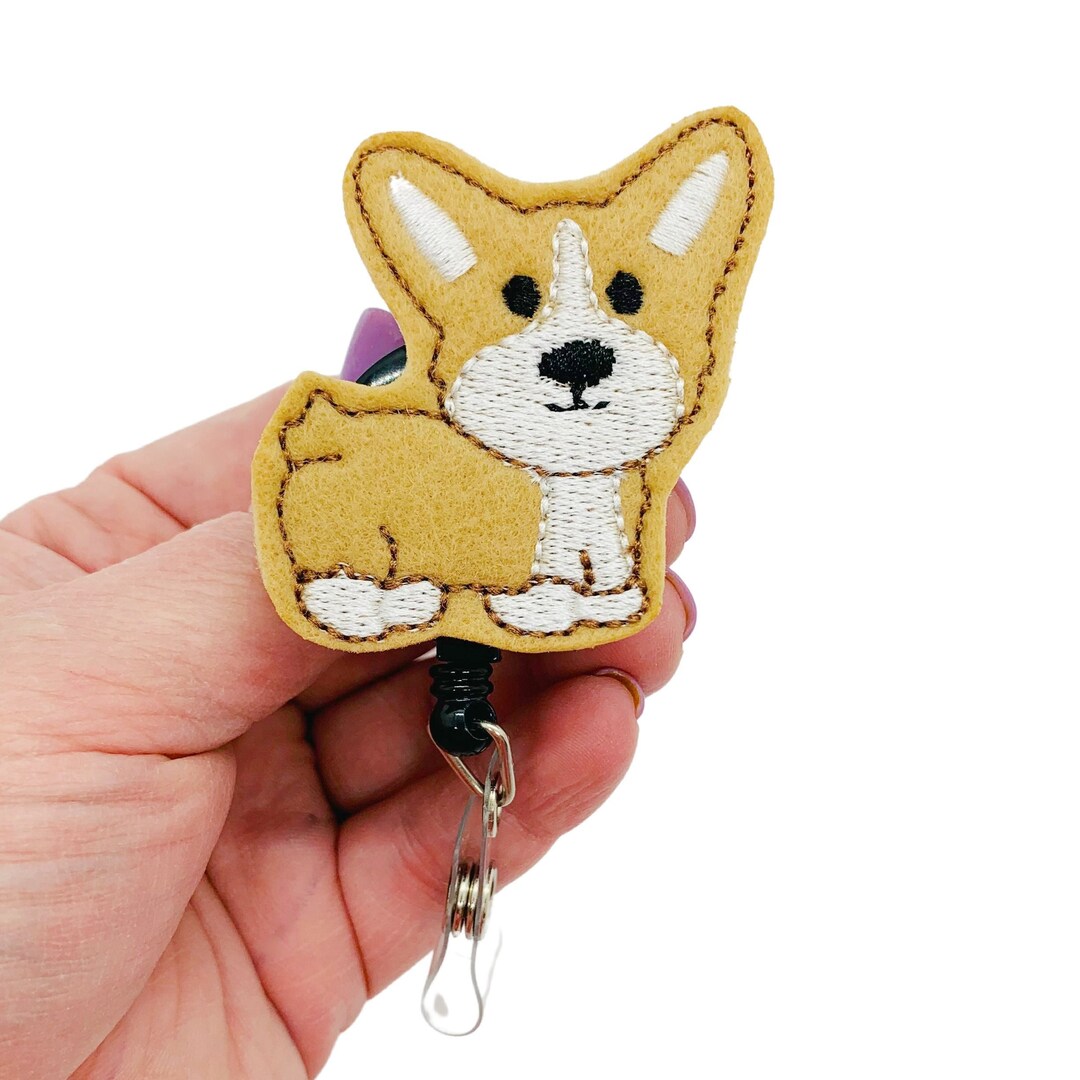 Corgi Badge Reel, Corgi Badge Holder, Corgi Badge, Corgi Butt, Corgi ...