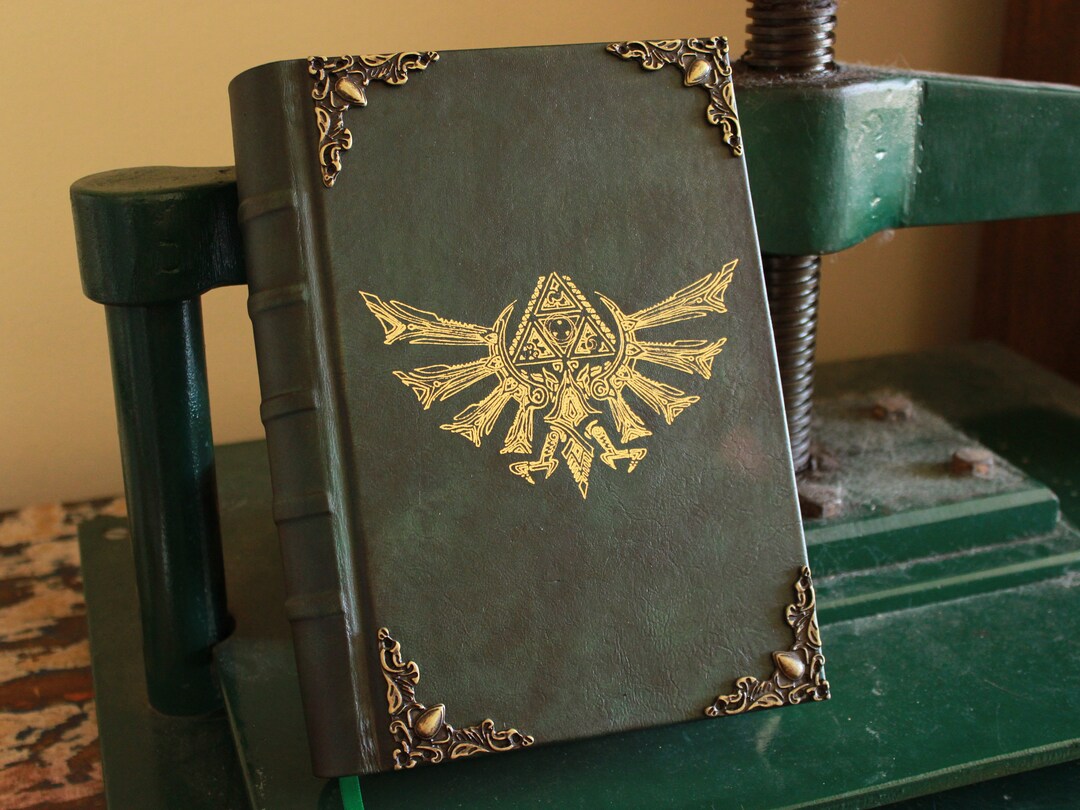 Legend of Zelda Green Grimoire Leather Journal, Magic Book, Gamer Gift ...