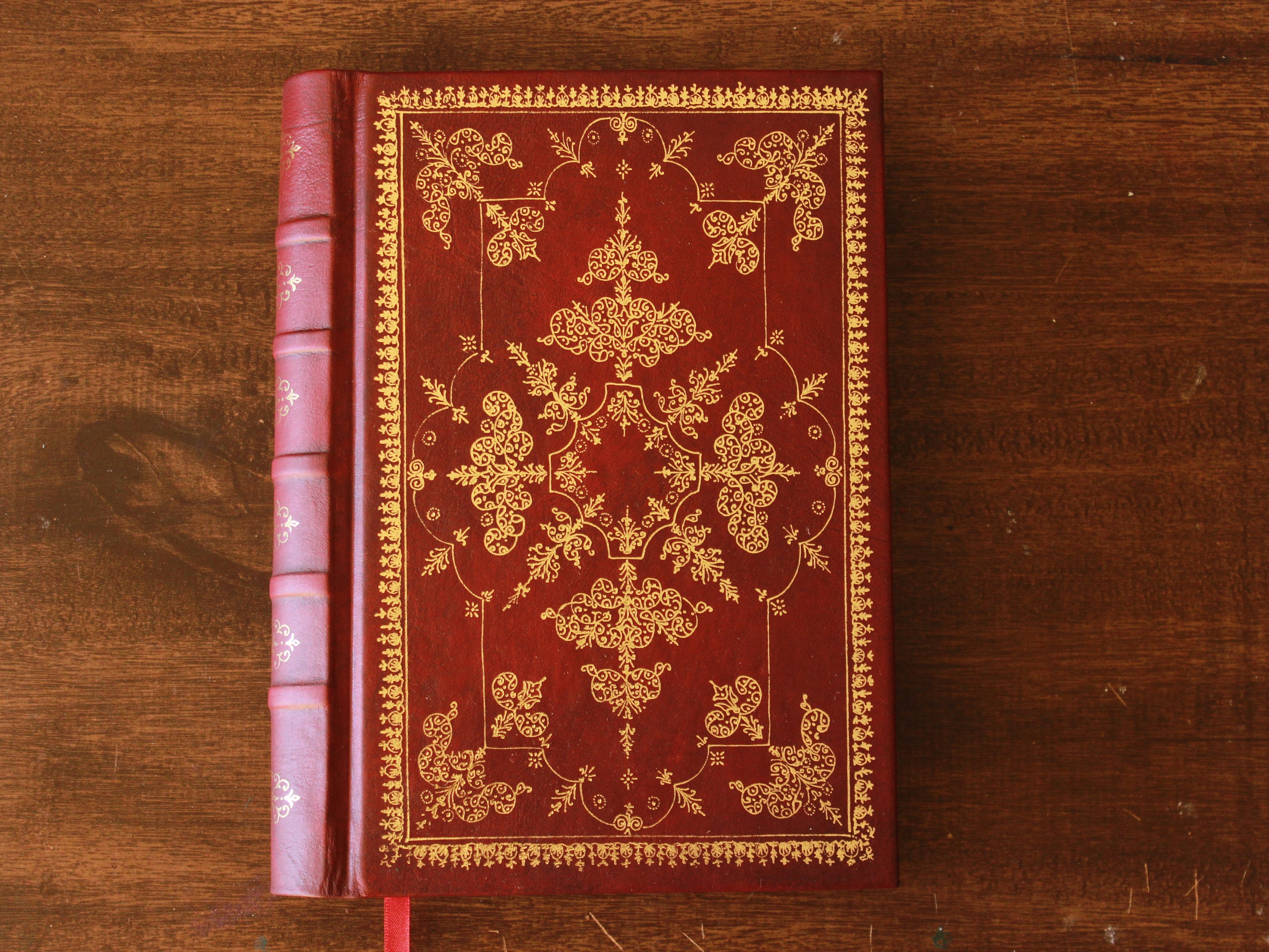 Red Grimoire Leather Journal, Handmade Sketchbook, Spell Book, Book of ...