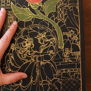 Beauty and the Beast Disney Grimoire Leather Journal, Handmade ...
