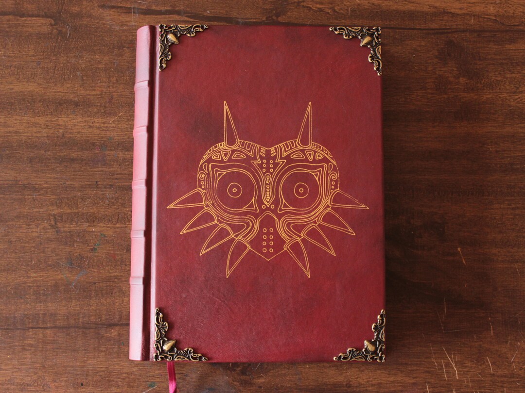 Legend of Zelda Red Grimoire Leather Journal, Gamer Gift, Handmade ...