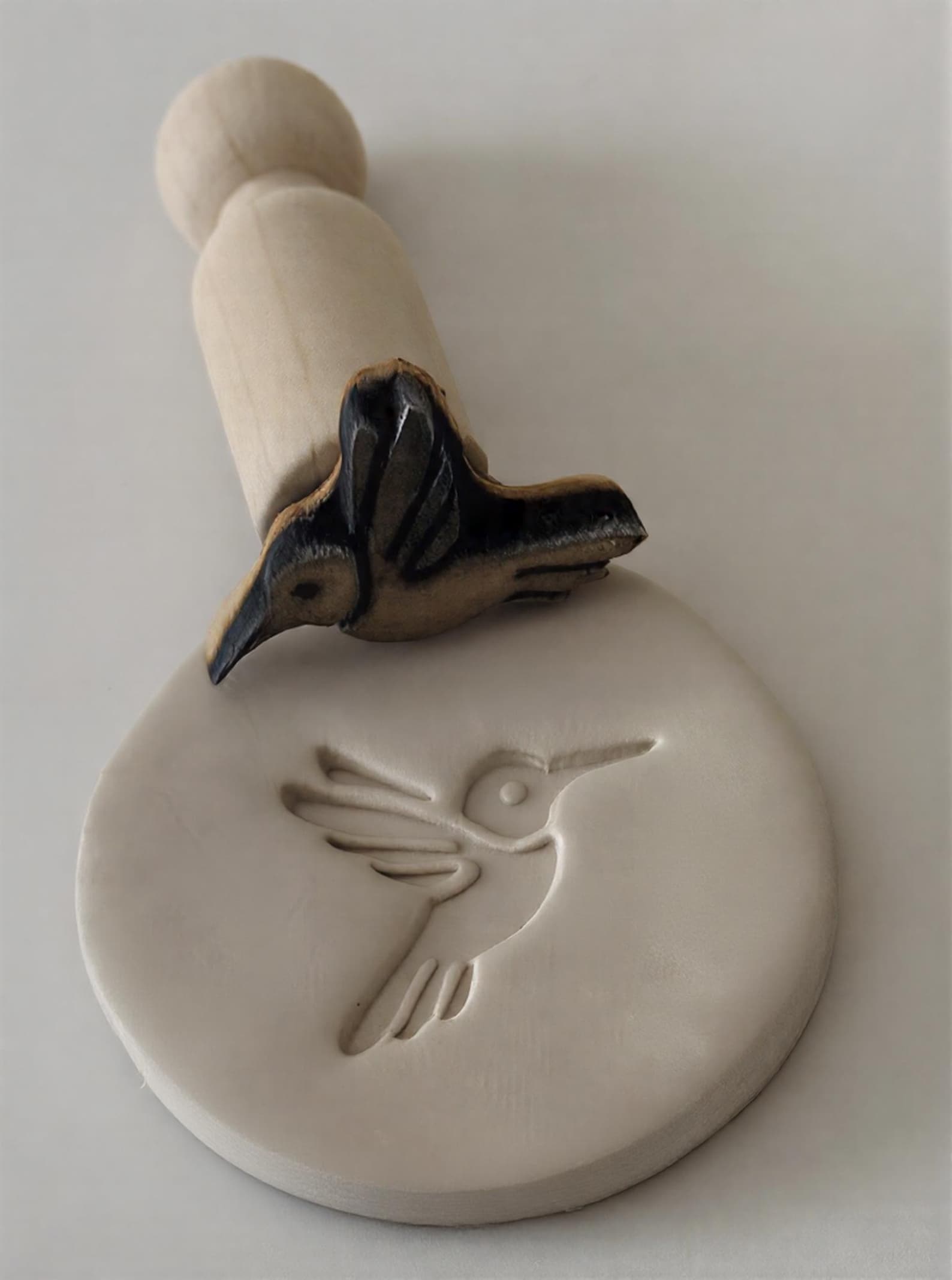 Wood Hummingbird Clay/pottery Stamp - Etsy