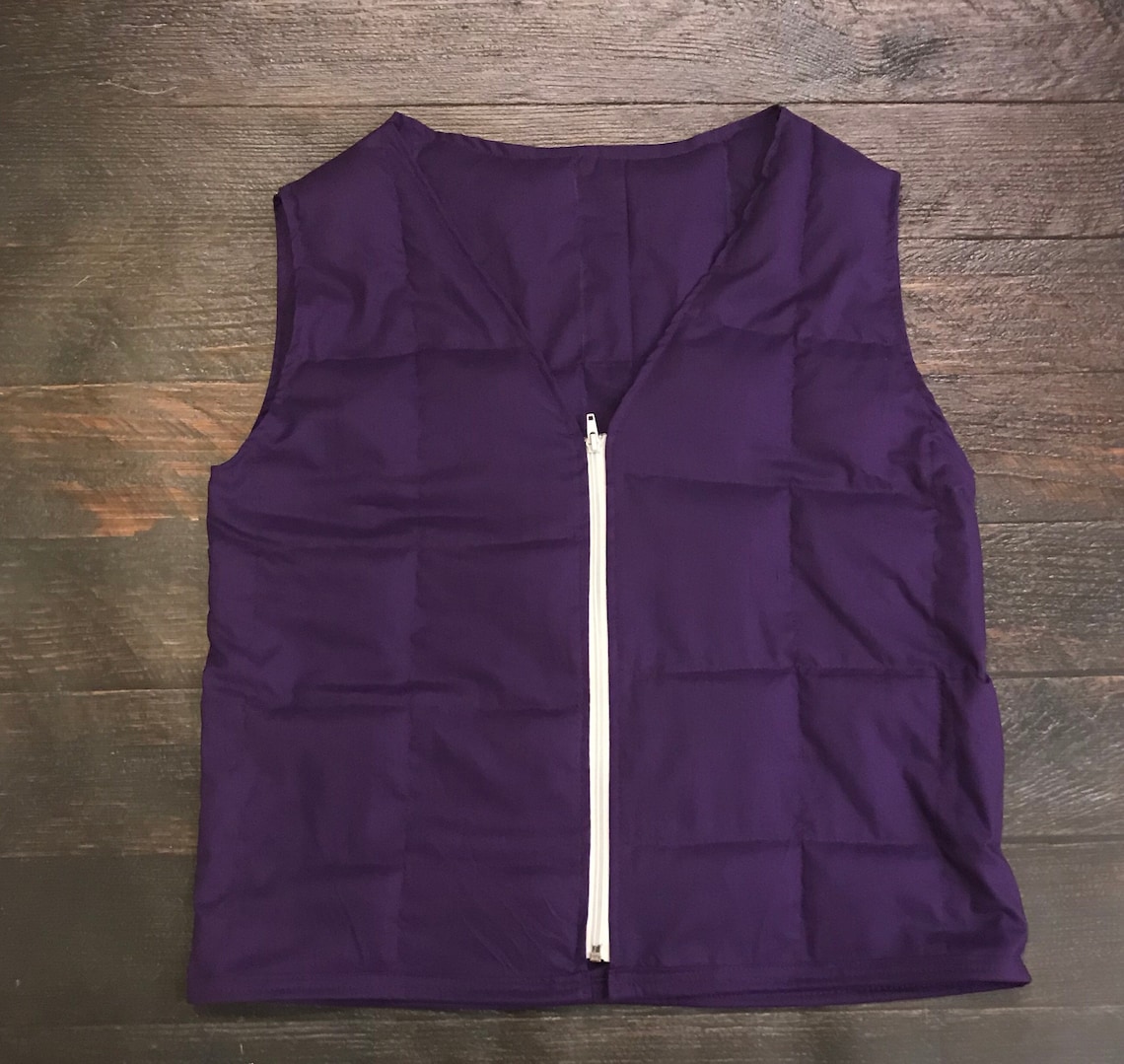 Adult Weighted Vest. solid cotton colors weighted vest. | Etsy