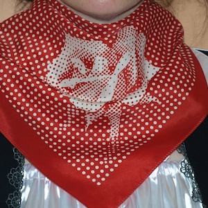 Vintage Polka Dot Triangular Kerchief, Scarf, Soviet Era, 1980s USSR ...