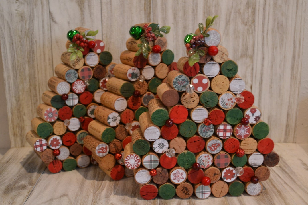 Cork Christmas Trees| 1 Tree - Etsy