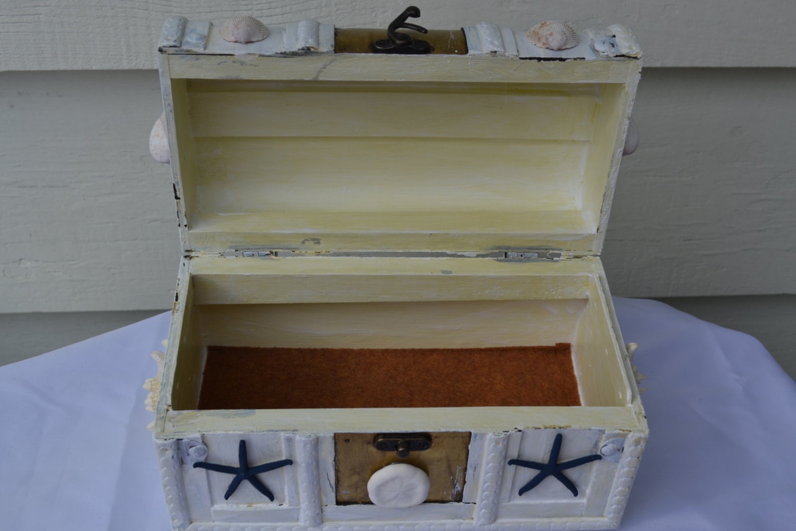 Oak Shabby Chic Beach Themed Memory Box Vows Box Wedding - Etsy