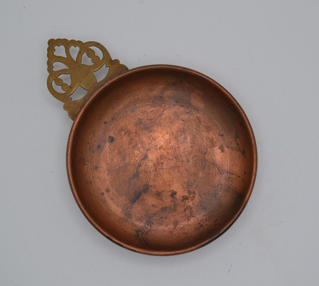 Vintage Copper Porringer Bowl - Etsy