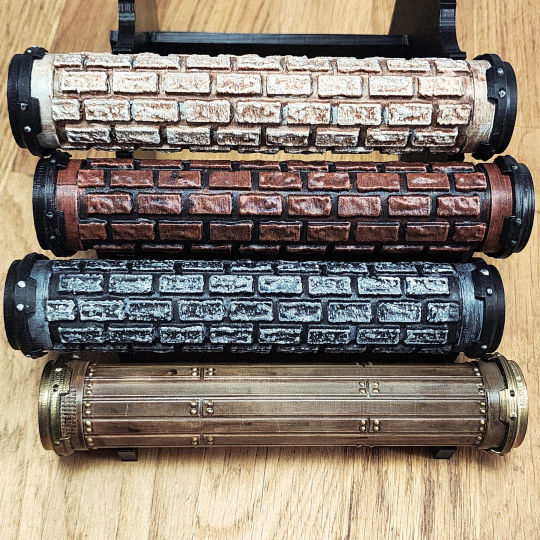 Hand-painted Brick or Old West Dice/scroll Case - Etsy