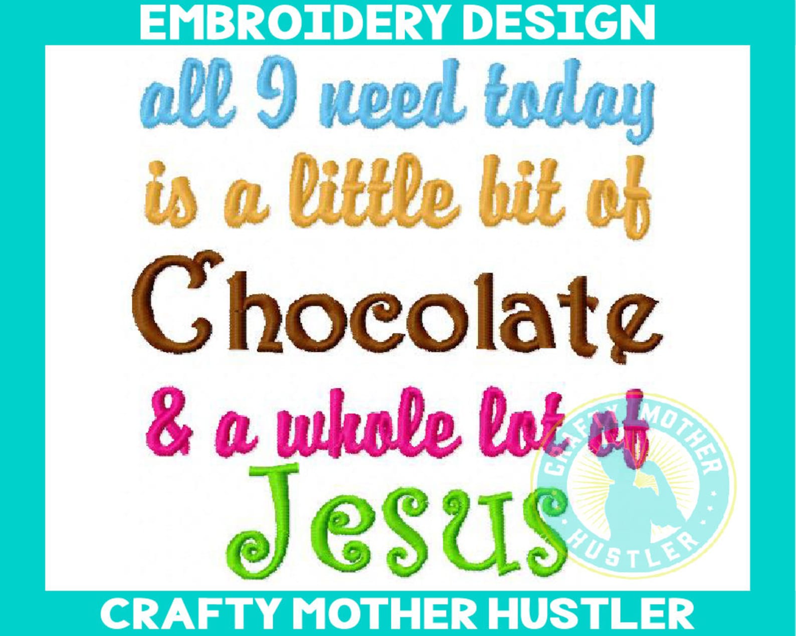 50 Christian Sayings Embroidery Designs Bundles, Includes Appliques ...