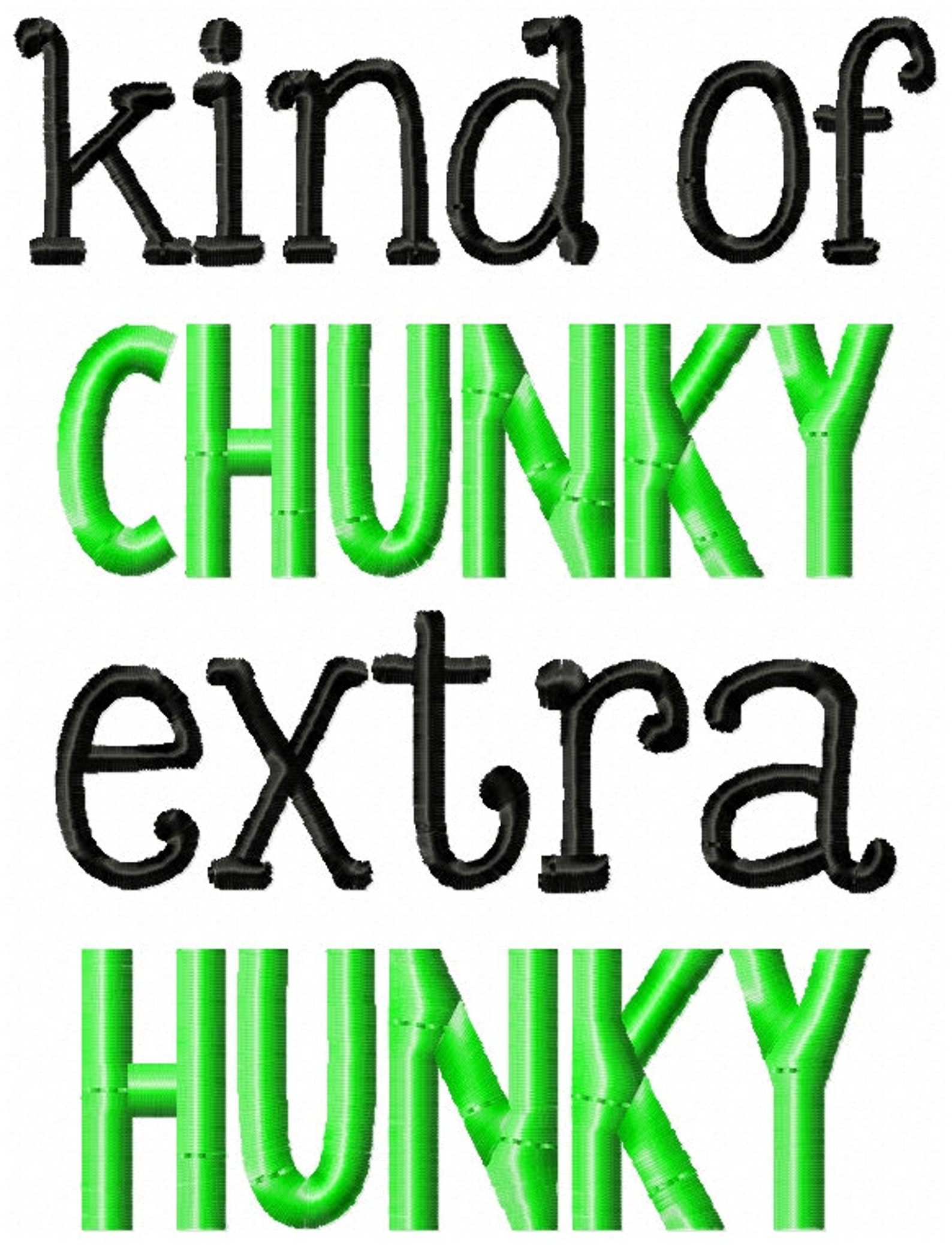 Kind of Chunky Extra Hunky Embroidery Design, Just for Boys Design ...