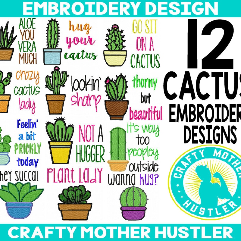 Cactus Embroidery - Etsy
