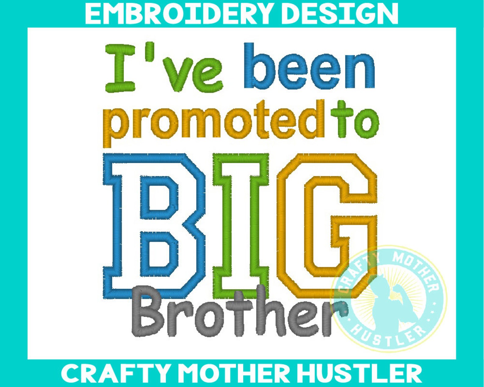 Big Brother Applique Embroidery Design: Shirt Saying (4x4 and 5x7 Hoops ...