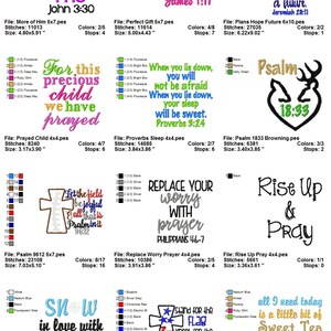 50 Christian Sayings Embroidery Designs Bundle (digital Download) - Etsy