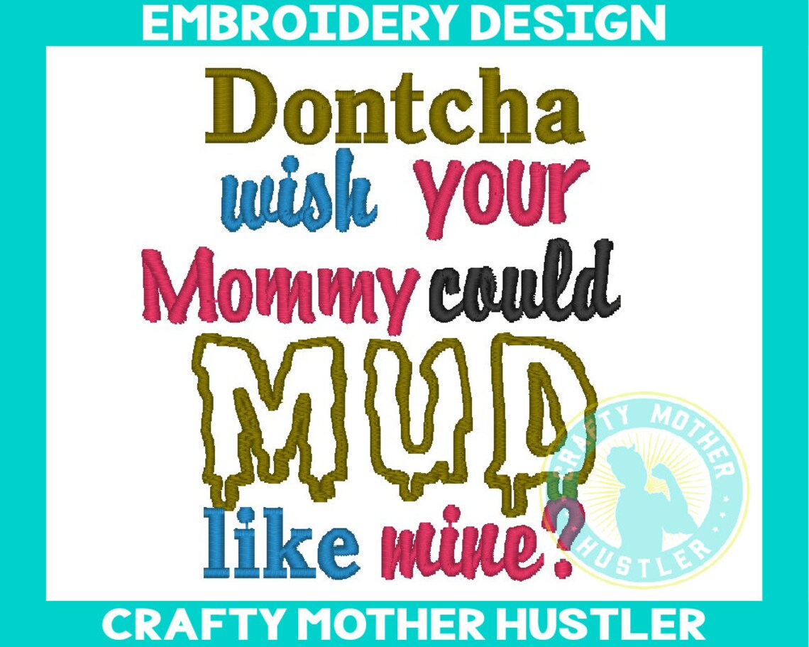 Muddin' Country Saying Embroidery Design Bundle Mudding | Etsy