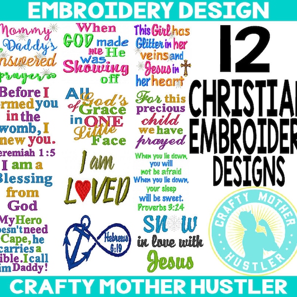 Bible Verse Embroidery - Etsy