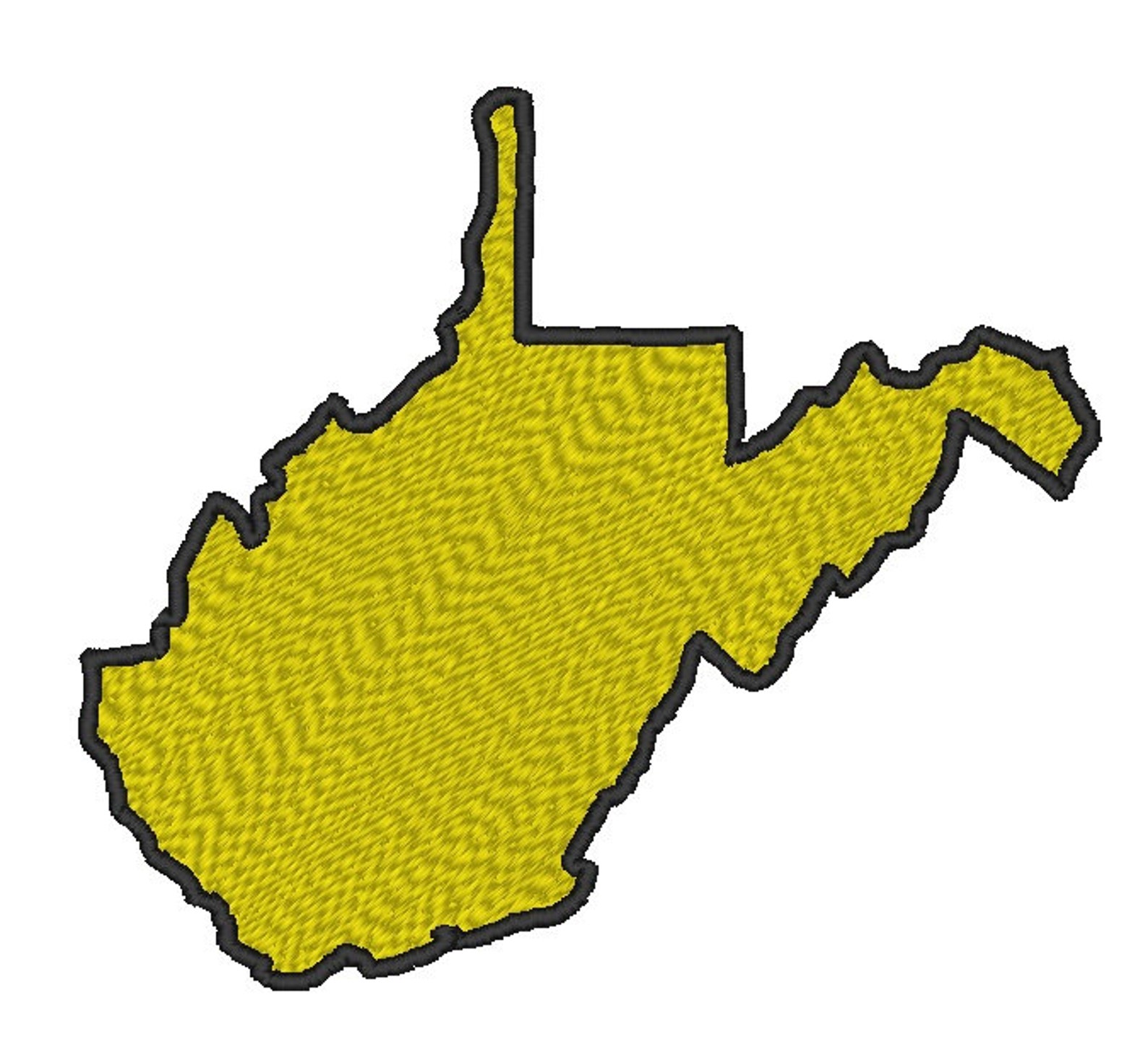 West Virginia Applique Embroidery Design WV State Outline - Etsy