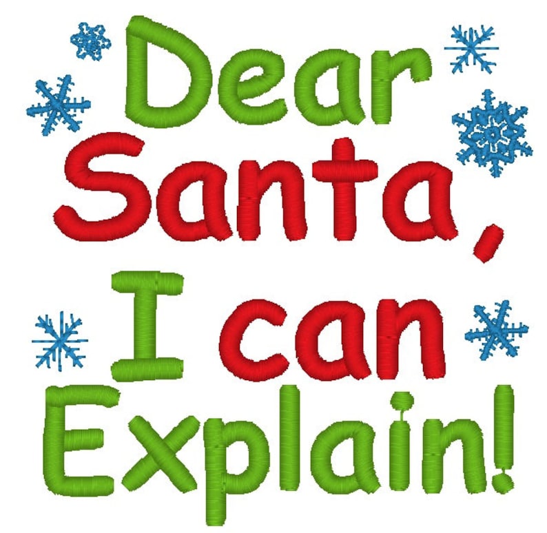 Dear Santa I Can Explain Embroidery Design Christmas Saying - Etsy
