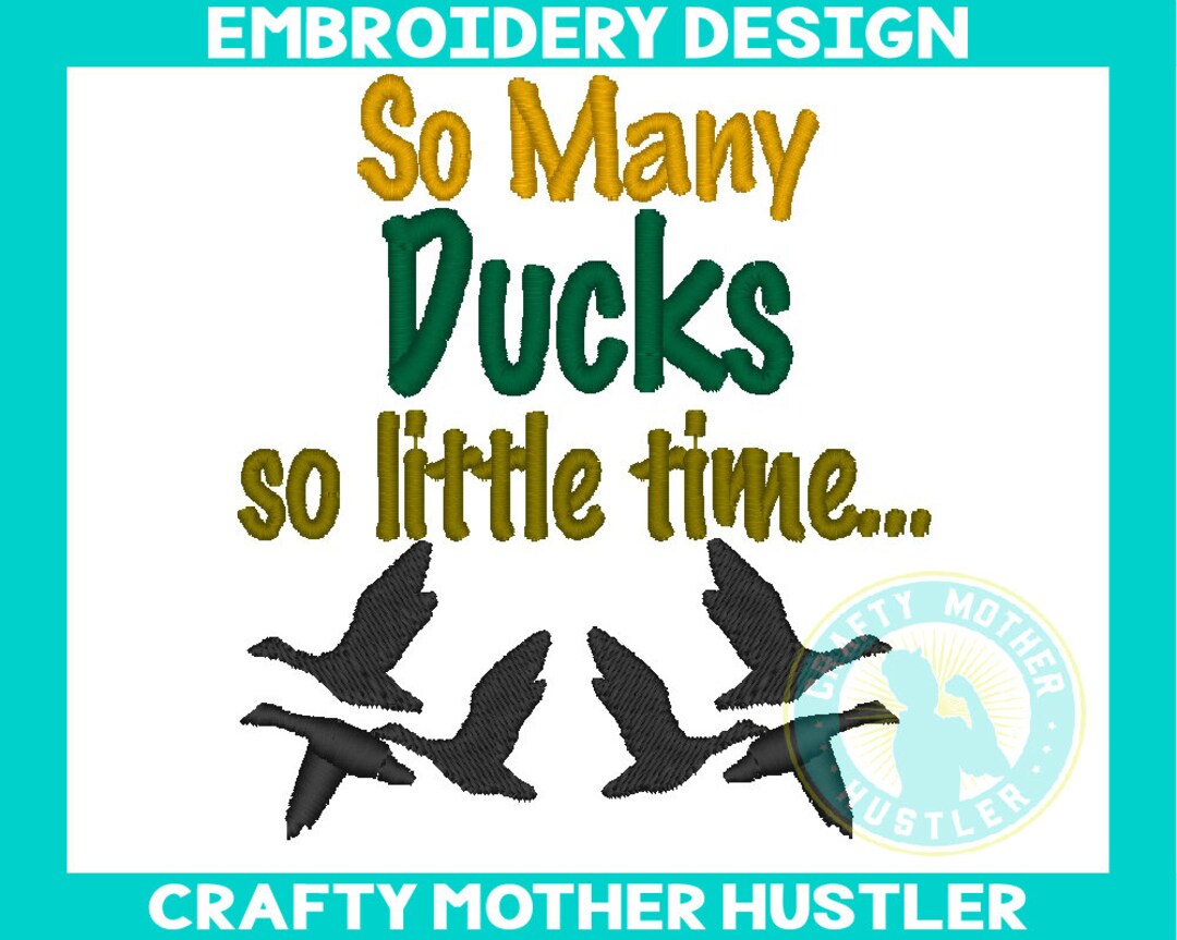 Duck Hunting Embroidery Design: "so Many Ducks" - 4x4 & 5x7 Hoops ...