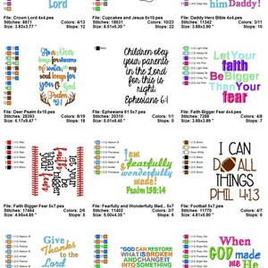 50 Christian Sayings Embroidery Designs Bundle (digital Download) - Etsy
