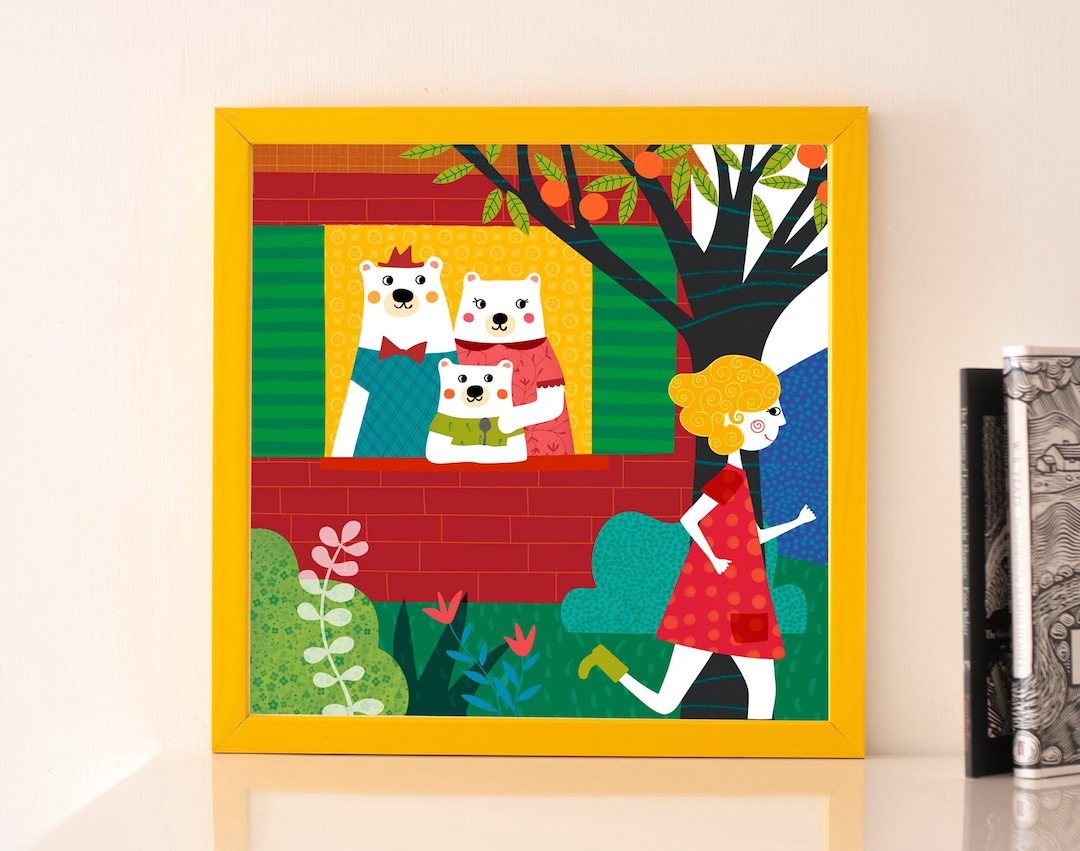 Goldilocks and the Three Bears / the Three Bears Print / Goldilocks ...