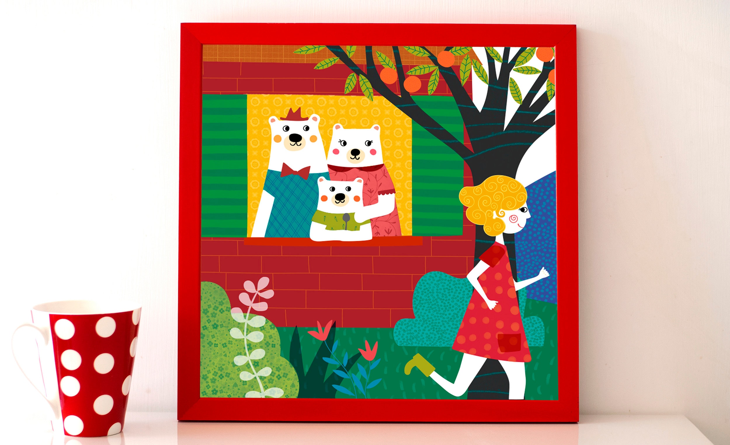 Goldilocks and the Three Bears / the Three Bears Print / Goldilocks ...