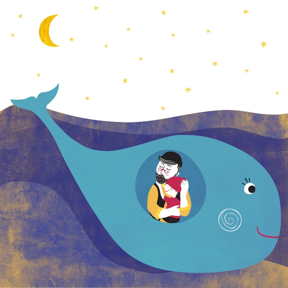 Pinocchio Print / Father and Son Print / Pinocchio Drawing / Pinocchio ...