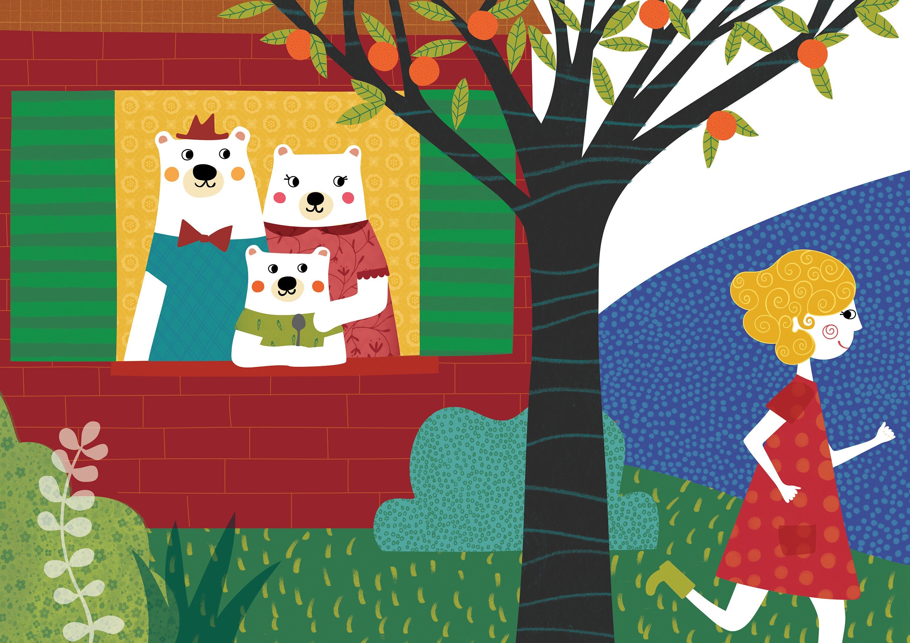 Goldilocks and the Three Bears / the Three Bears Print / Goldilocks ...