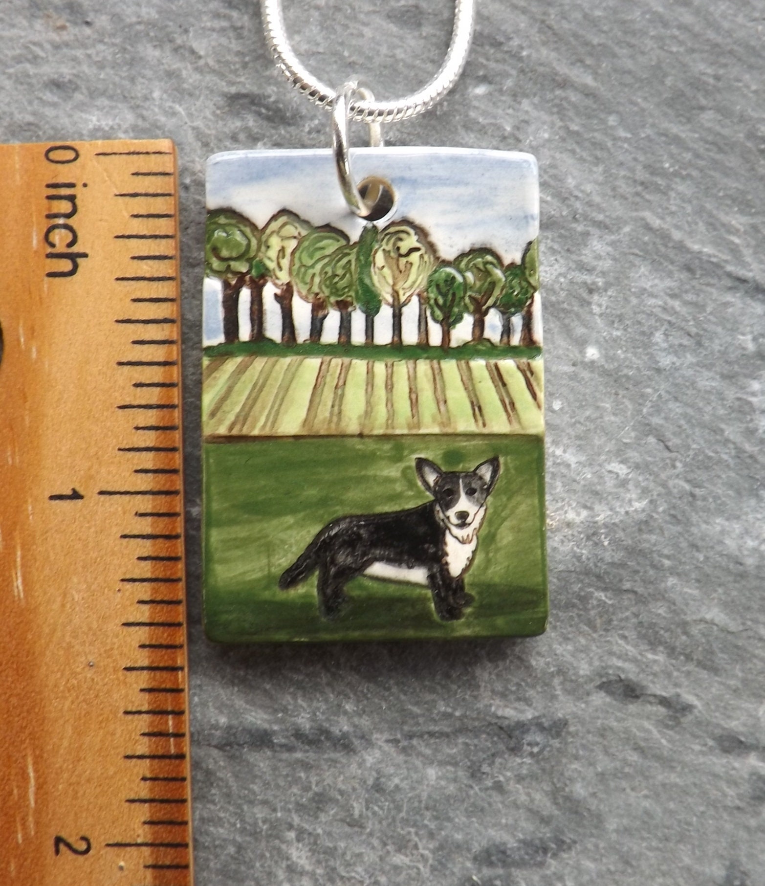 Handmade Ceramic Corgi Dog Pendant - Etsy