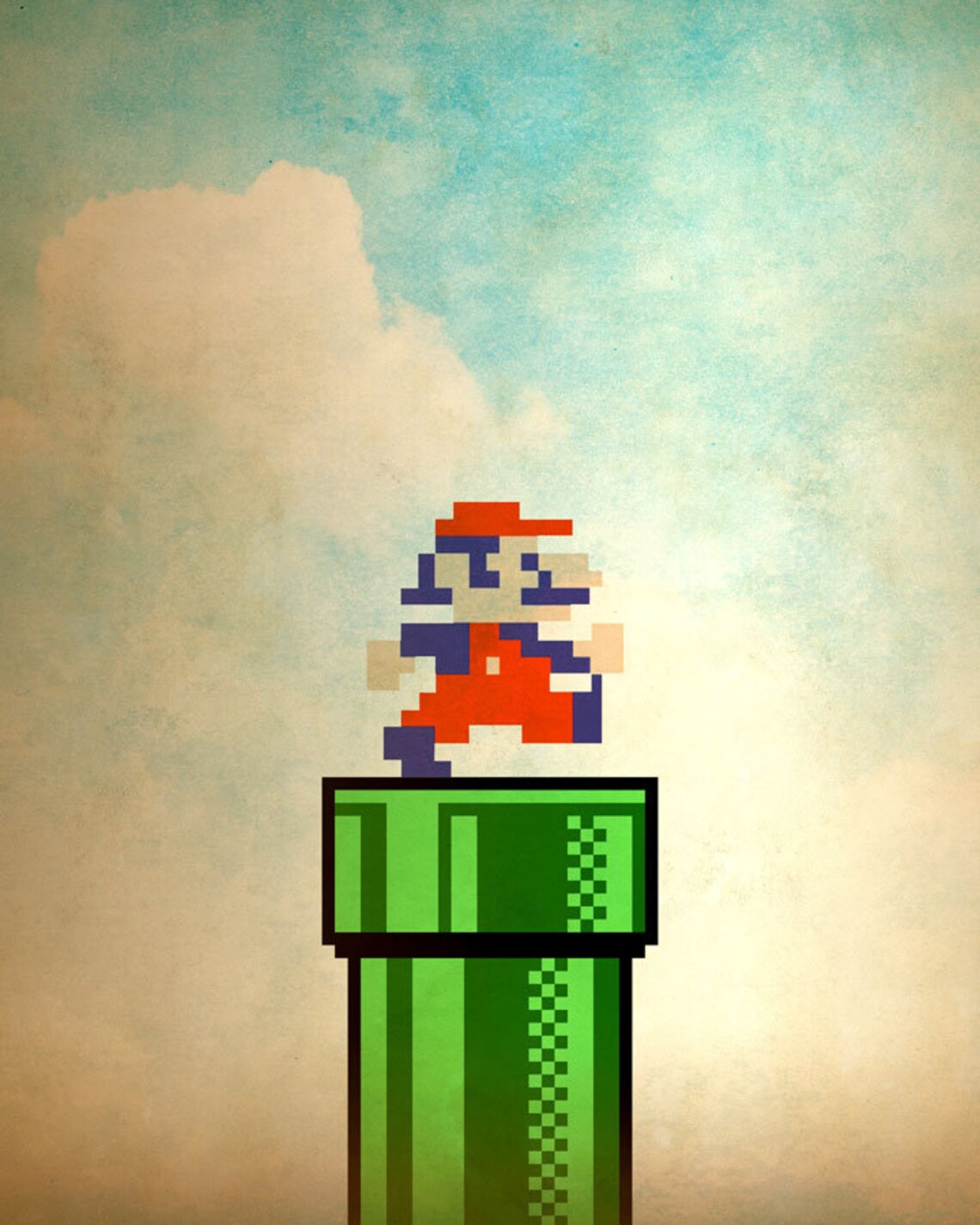 Mario Arcade Character Minimalist Poster Print - Etsy