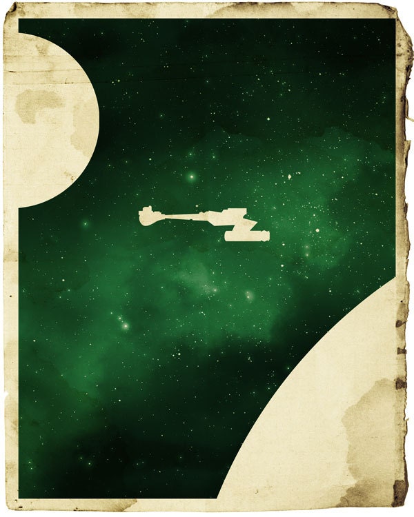 06-ST Star Trek Klingon D7 Battlecruiser Profile Poster Print - Etsy