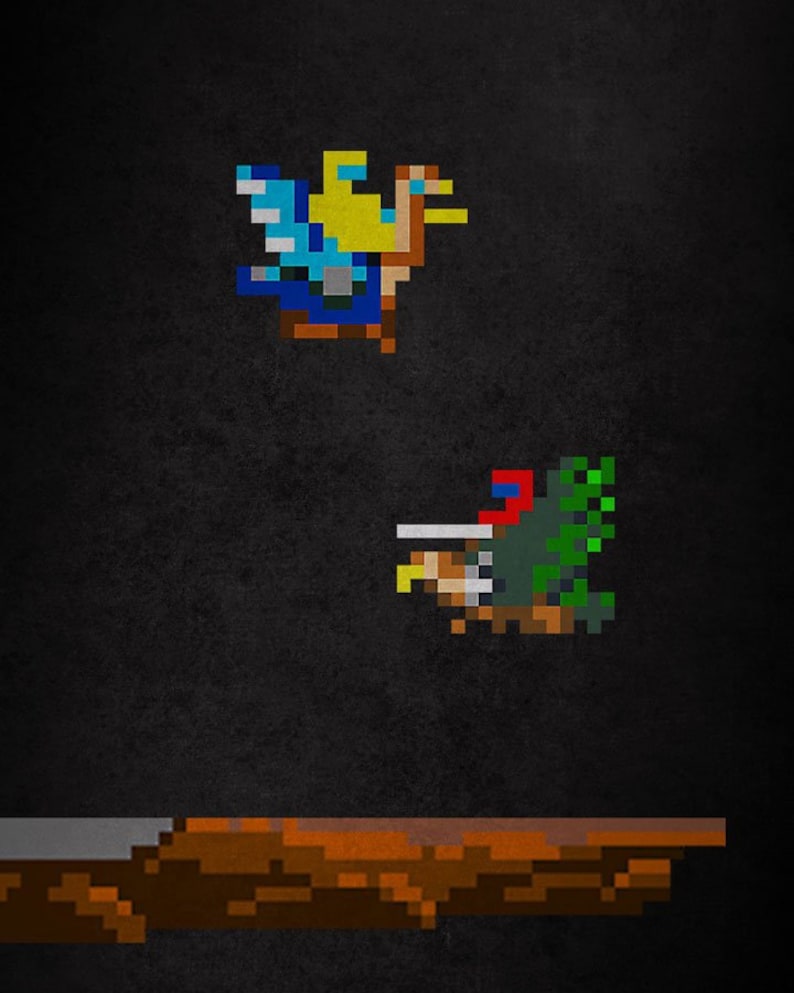 Joust Arcade Character Minimalist Poster Print - Etsy