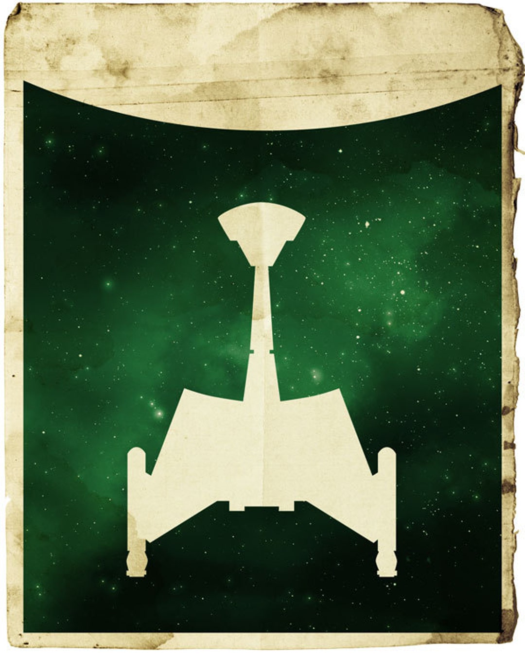 07-ST Star Trek Klingon D7 Battlecruiser Top View Poster Print - Etsy