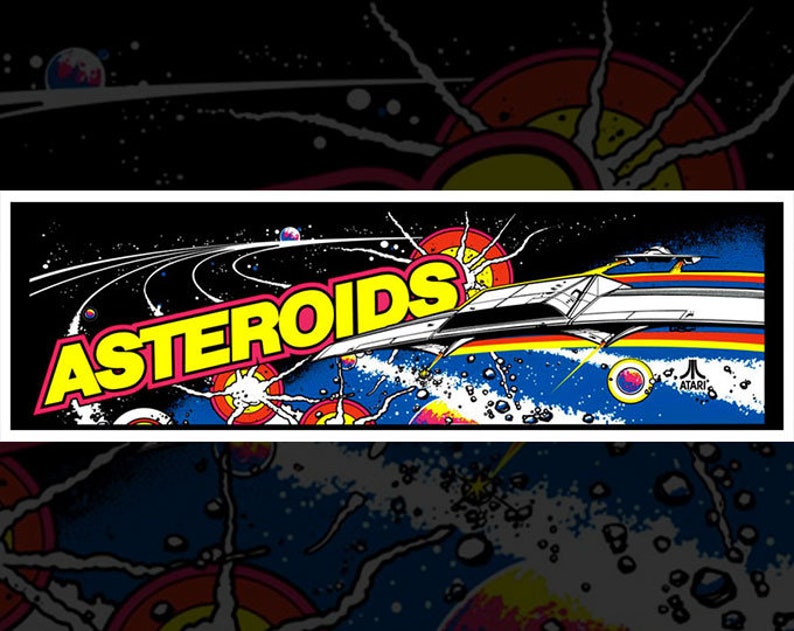 Astroids Arcade Marquee Print - Etsy