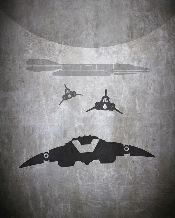 Viper's Attacking Cylon Battlestar Galactica Print - Etsy